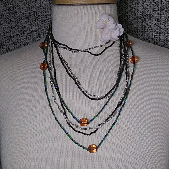 Jewelry | Boho 3 Strand Long Beaded Necklace Set | Poshmark